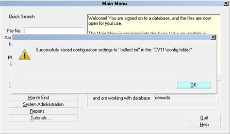 Write Configuration File Collect Help