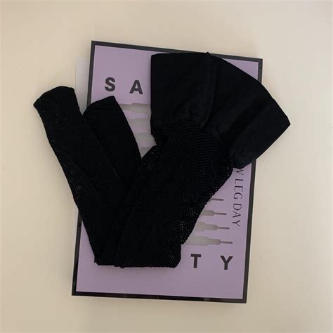 Savage X Fenty Women S Black Hosiery Tights Depop