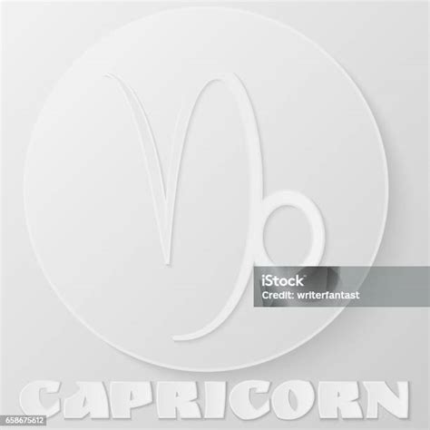 Tanda Capricorn Ikon Gaya Kertas Vektor Ilustrasi Stok Unduh Gambar