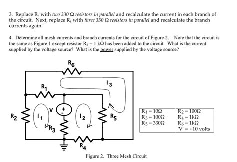 Solved Pre Lab Preparation 1 Use Mesh Analysis To Determine