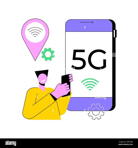Mobile Phones 5g Network Abstract Concept Vector Illustration Mobile Phone Communication