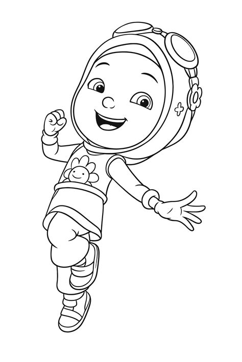 Gambar Mewarnai Yaya Boboiboy Galaxy Ayo Mewarnai