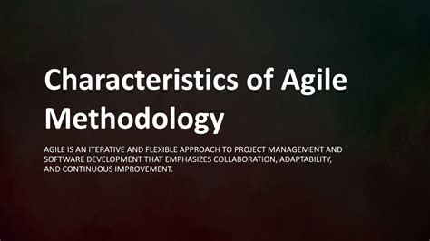Ppt Characteristics Of Agile Methodology V2soft Powerpoint Presentation Id 12177379