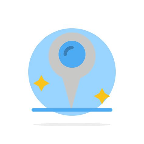 Map Location Marker Abstract Circle Background Flat Color Icon 18004501