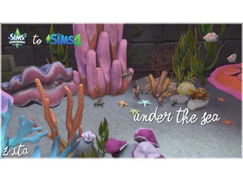 Beautiful Coral And Shell Decorations Ocean Sims 4 Cc Sims 4 Gshade