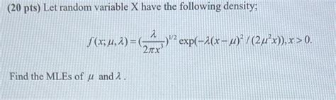 solved 20pts let random variable x have the following