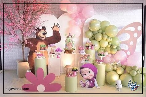 42 عکس تم تولد ماشا و میشا جذاب و کودکانه