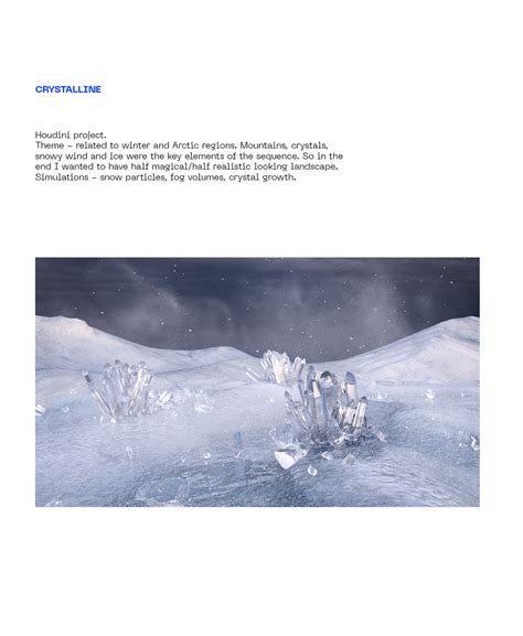 Houdini Simulation Project Crystalline On Behance