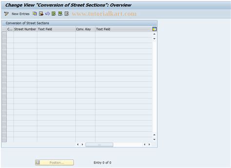 Sa20 Sap Tcode Conversion Of Street Sections Transaction Code