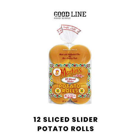 12 Sliced Slider Potato Rolls 3 Inches Goodline