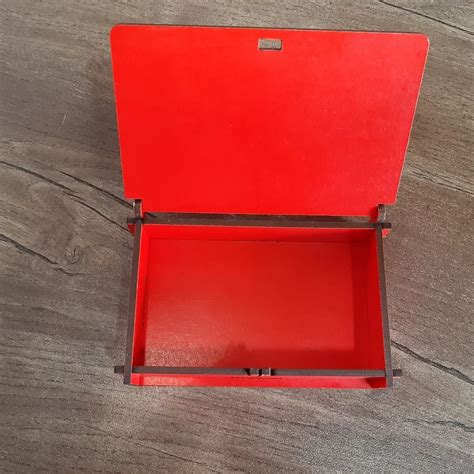 کمدا قیمت و خرید جعبه چوبی رنگ قرمز سایز 11×7×25