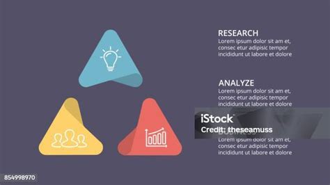 동그라미 화살표 Infographic 벡터 다이어그램 그래프 프레 젠 테이 션 차트 주기 3 옵션 부품 단계 비즈니스 개념을 처리 합니다 16 X 9 어두운 슬라이드 서식