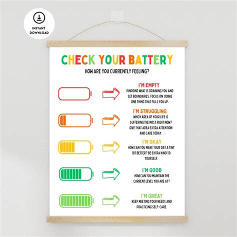 Check Your Battery Poster Etsy