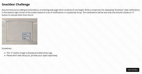 Snackbar Test React Codesandbox
