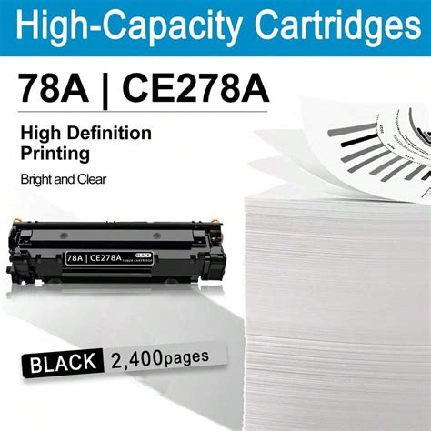 1 Pack Black High Yield Toner Cartridge 78a Ce278a Replacement For Hp