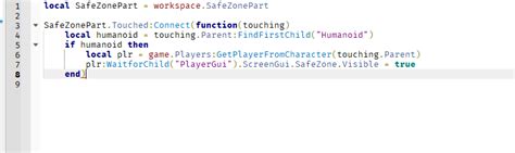 When Touching Safe Zone Gui Not Popping Up Scripting Support Developer Forum Roblox