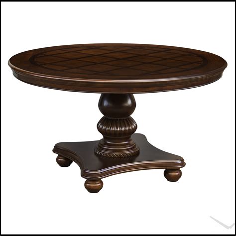 Alcott Hill® Traditional Round Dining Table With Brown Cherry Finish