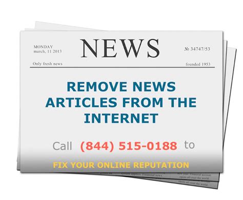 Remove News Articles From The Internet