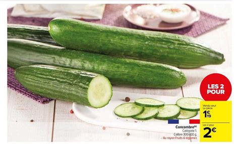 Promo Concombre Chez Carrefour Market Icataloguefr