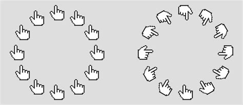 Finger Click Circle Frame Hand Mouse Pointer Round Border 45953081