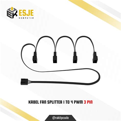 Jual Kabel Fan Splitter 3pin PWM 4 Cabang 4 Way 3 Pin PWM Fan Splitter Cable Shopee Indonesia