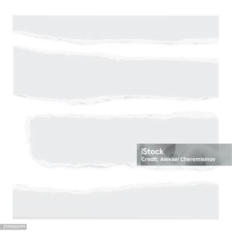 찢어진 흰 종이 시트는 흰색 배경에 찢어진 가장자리로 설정되어 있습니다 스크랩북 가장자리 노트북 찢어짐 빈 페이지 분할 벡터