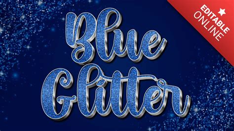 Blue Glitter Font Text Effect Generator