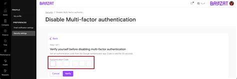 Deactivate Multi Factor Authentication English