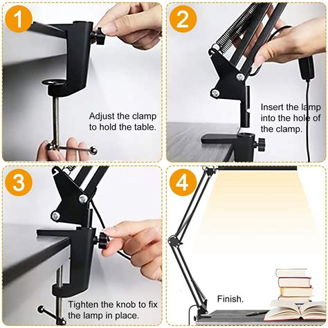Upgrade 18w Led Desk Lamp Longer Swing Arm Table Lamp With Clamp Eye Caring Architect Desk Light