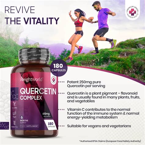 Quercetin Complex 610mg 180 Capsules Ideal For Natural Defences Earthbiotics