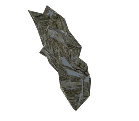 复古青色竖状假山置石 su模型 景观小品 土木在线