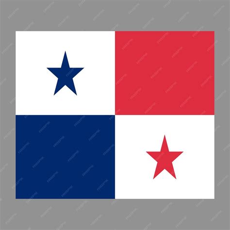 Premium Vector Panama Flag Official Colors And Proportion Vector Illustration