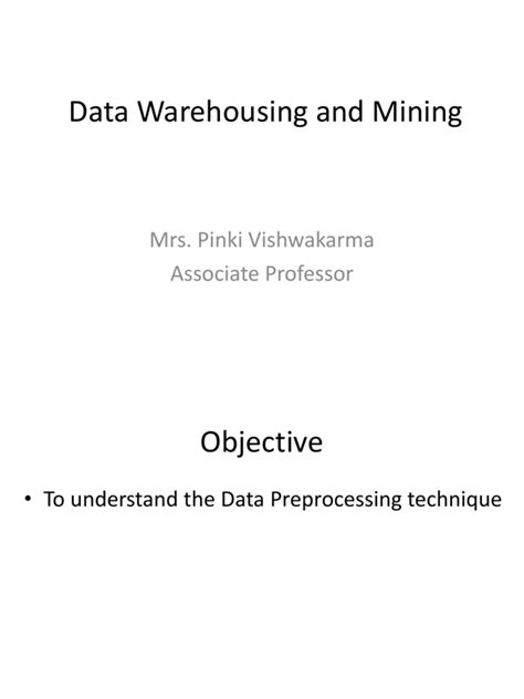 Data Preprocessing Part 4 Pdf Data Compression Data Warehouse