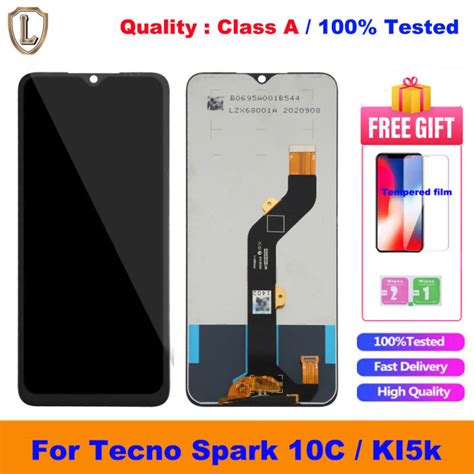 100 Tested Original Lcd For Tecno Spark 10 10c Ki5k Lcd Display Touch Screen Digitizer Panel