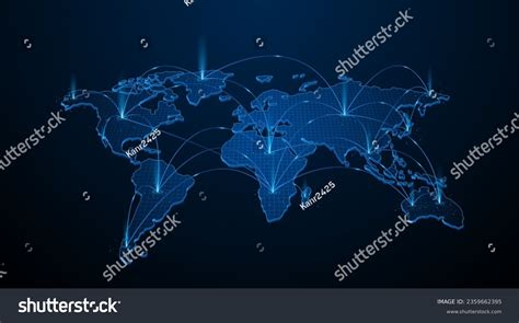 Global Connection Network Background World Map Stock Vector Royalty Free 2359662395 Shutterstock