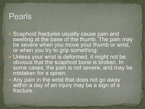 Scaphoid Fracture Power Point Ppt