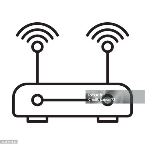 그래픽 디자인 로고 웹 사이트 소셜 미디어 모바일 앱 Ui 일러스트레이션을 위한 무선 라우터 리피터 아이콘 벡터 장비에 대한