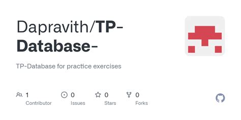Github Dapravithtp Database Tp Database For Practice Exercises