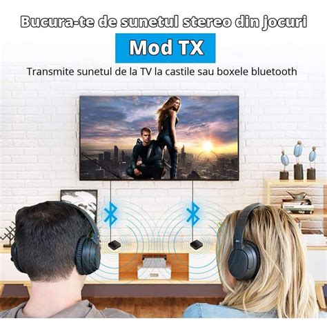 Adapter Bluetooth 5 0 Adó és Vevő 2 Az 1 Ben Sztereó Audio Vezeték Nélküli Tv Hez