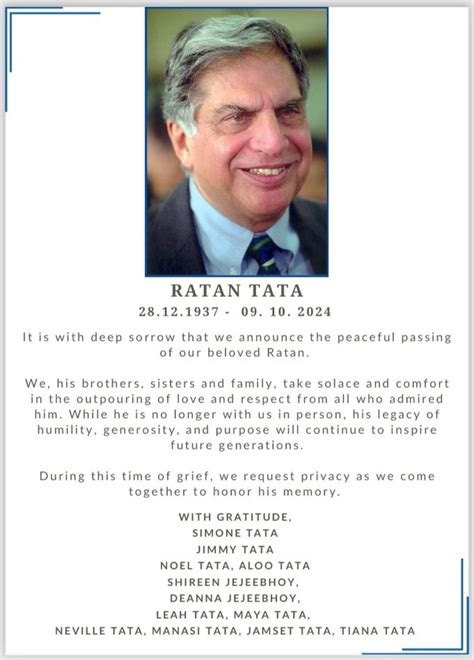 Aditya Bhojane On Linkedin “ratan Tata Was A Beacon Of Humility And Compassion Whose Visionary