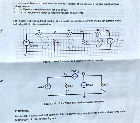 Solved Use Both Nodal And Mesh Analysis To Determine The Potential