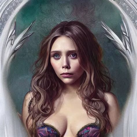 Elizabeth Olsen In A Lingerie Cute Fantasy Stable Diffusion