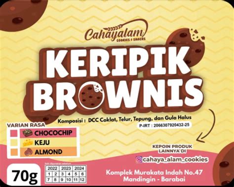 Contoh Label Makanan Ringan Gambaran Riset