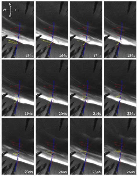The Rocket Trajectory Blue Line Overlaying The Bright White Auroral Download Scientific