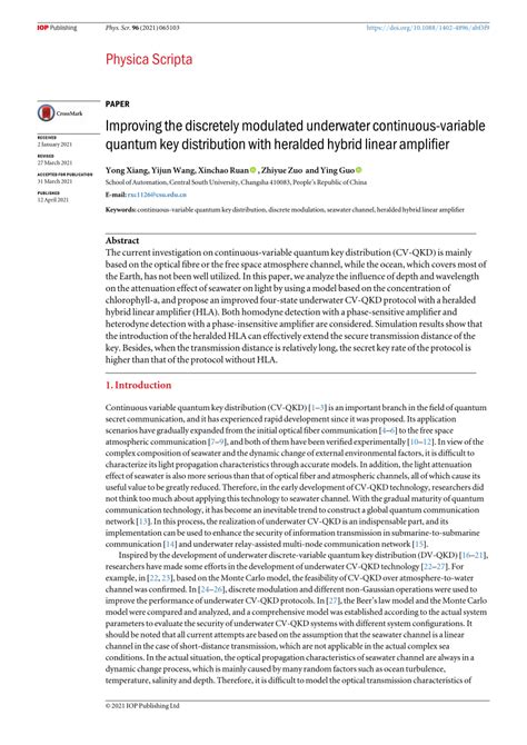 Improving The Discretely Modulated Underwater Continuous Variable Quantum Key Distribution With