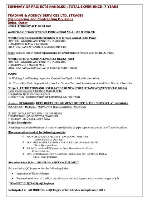 Qa Qc Engineer Inspector New