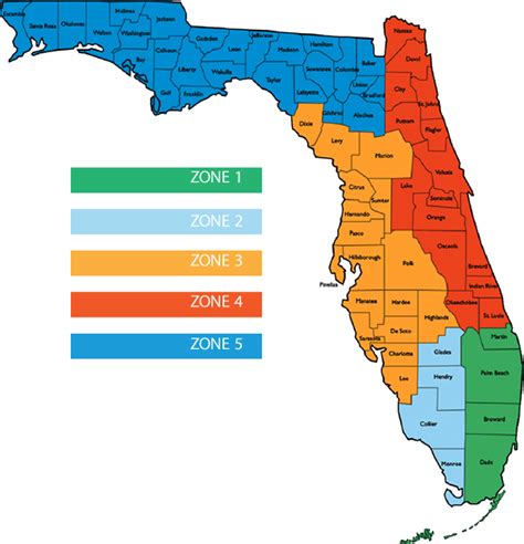 Florida Time Zone Map With Cities Map