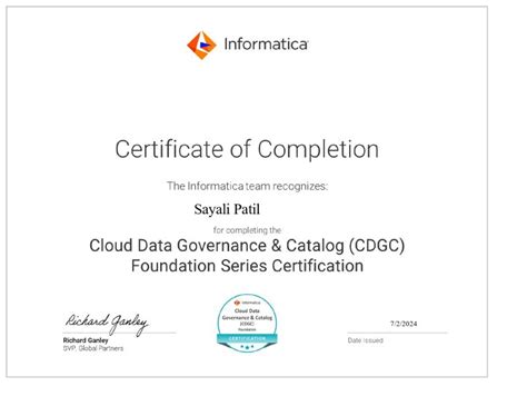 Sayali Patil On Linkedin I Have Completed The Informatica Cloud Data Governance And Catalog