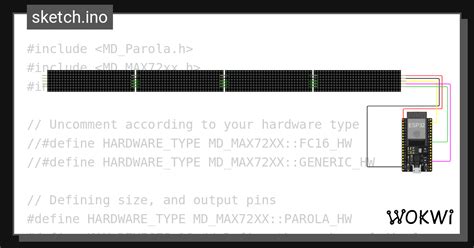 Esp32 Interfacing With Max7219 Wokwi Esp32 Stm32 Arduino Simulator