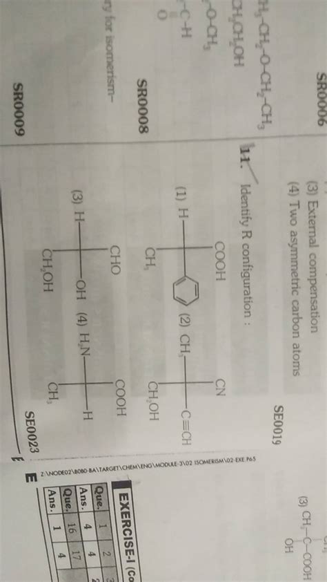 4 Two Asymmetric Carbon Atoms11 Identify R Configuration 1 H 3